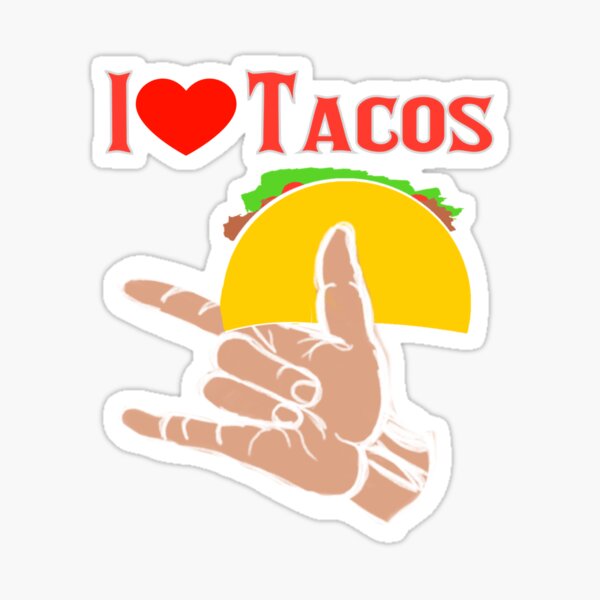 Pegatina «ASL, lenguaje de señas americano "Te amo", diseños de Tacos I ...