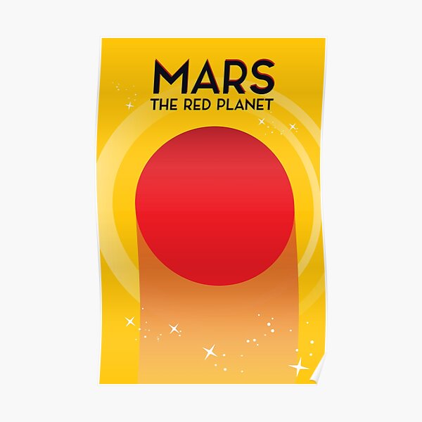 "MARS - The Red Planet Sci-fi poster" Poster by vectorwebstore | Redbubble