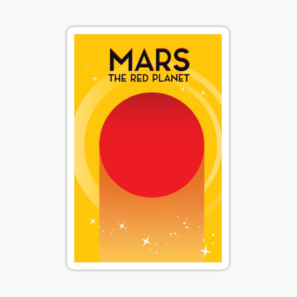 "MARS - The Red Planet Sci-fi poster" Sticker for Sale by ...