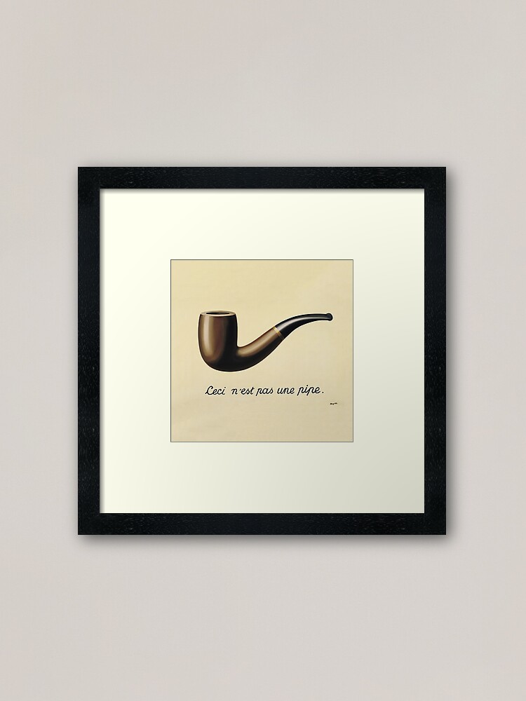 "This Is Not A Pipe" Framed Art Print for Sale by GuyBlank | Redbubble