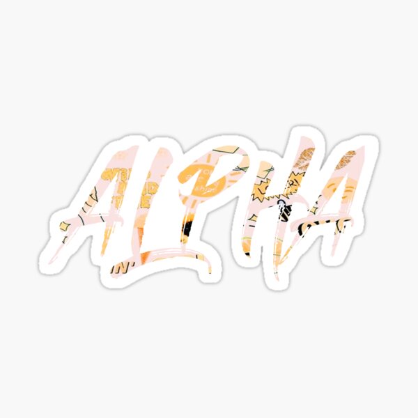 "ALPHA STICKER" Sticker by kgorms | Redbubble