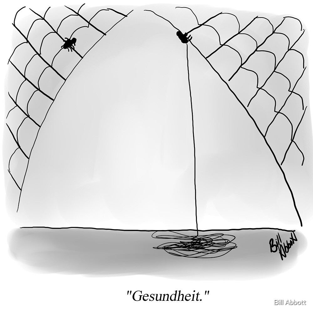 "Funny Percenters Sneezing Spider Cartoon" by Bill Abbott | Redbubble