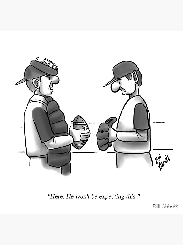 "Funny Percenters Baseball and Football Pitcher Cartoon" Greeting Card ...