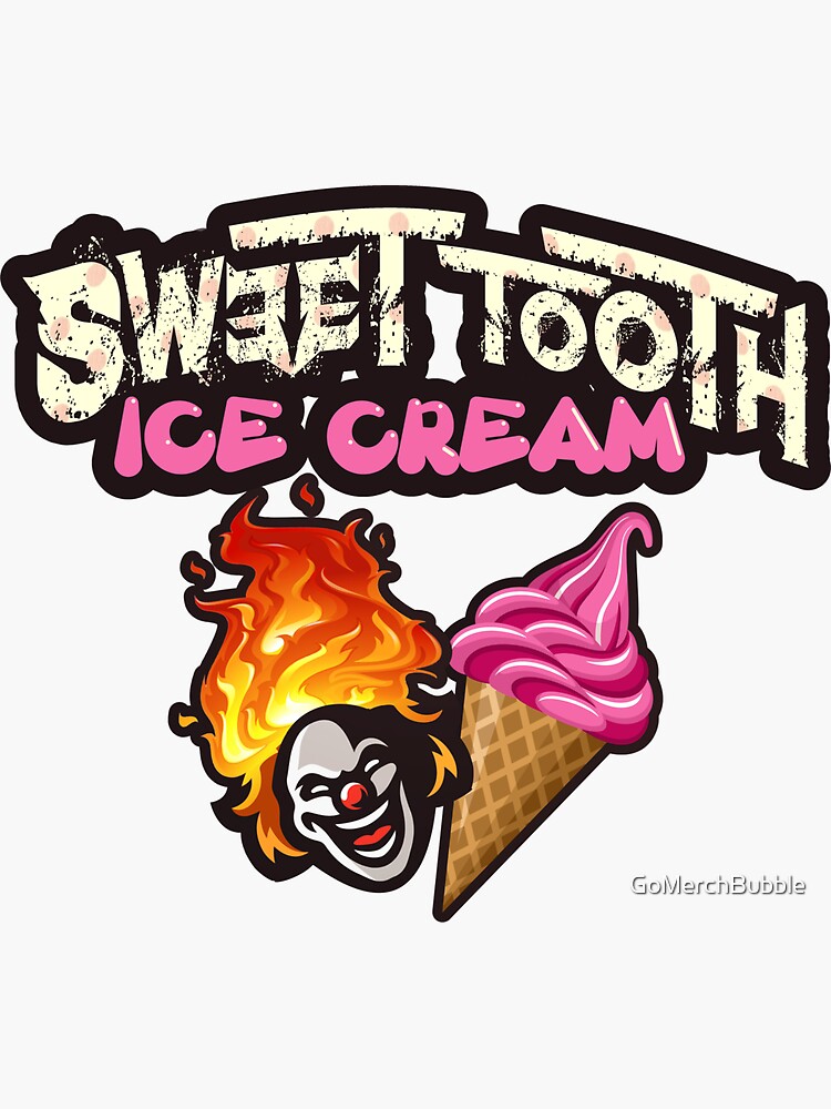 "Sweet Tooth Ice Cream" Sticker for Sale by GoMerchBubble | Redbubble