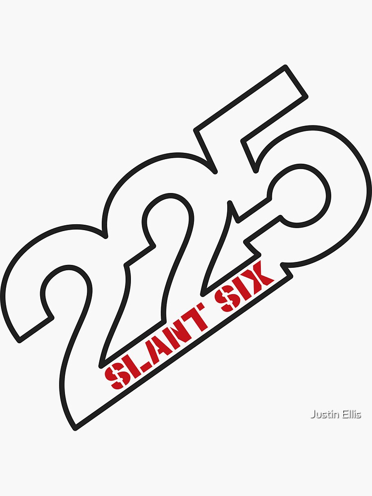 "225 Slant 6 - Wedge" Sticker for Sale by jepegdesign | Redbubble