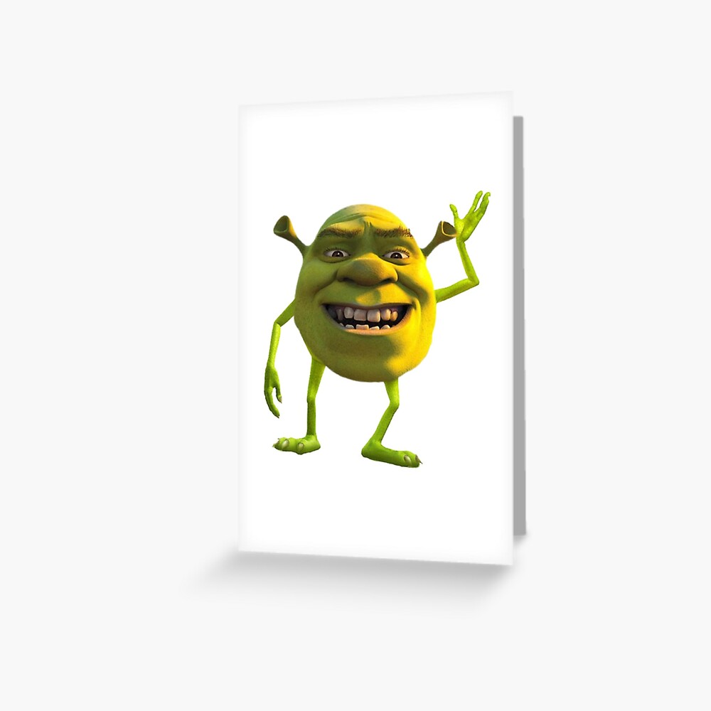 "shrek mike wazowski meme" Greeting Card by madgeik | Redbubble