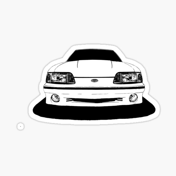 "Ford Mustang GT (fox body) - stylized black on light background ...