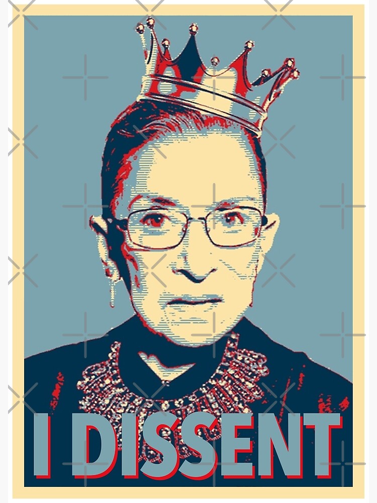 "Notorious RBG I dissent" Photographic Print for Sale by Thelittlelord ...