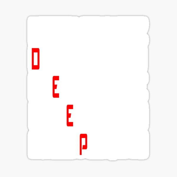 "DEEP" Sticker for Sale by vctor | Redbubble