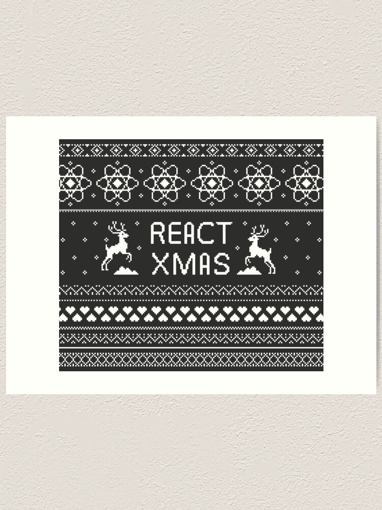 "React Xmas Winter Pattern" Art Print for Sale by hipstuff | Redbubble