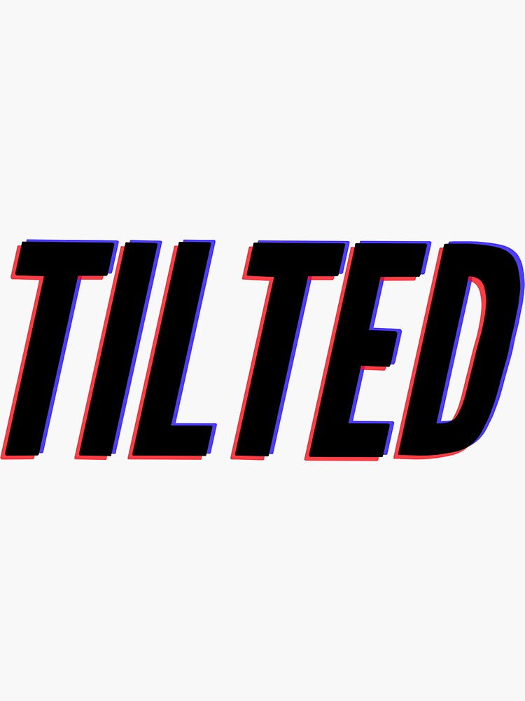 "Tilted!" Sticker for Sale by Gaarlic | Redbubble