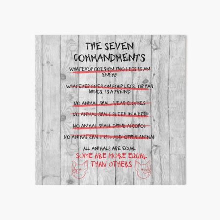 "The Seven Commandments - Animal Farm" Art Board Print by FosterChild7 ...