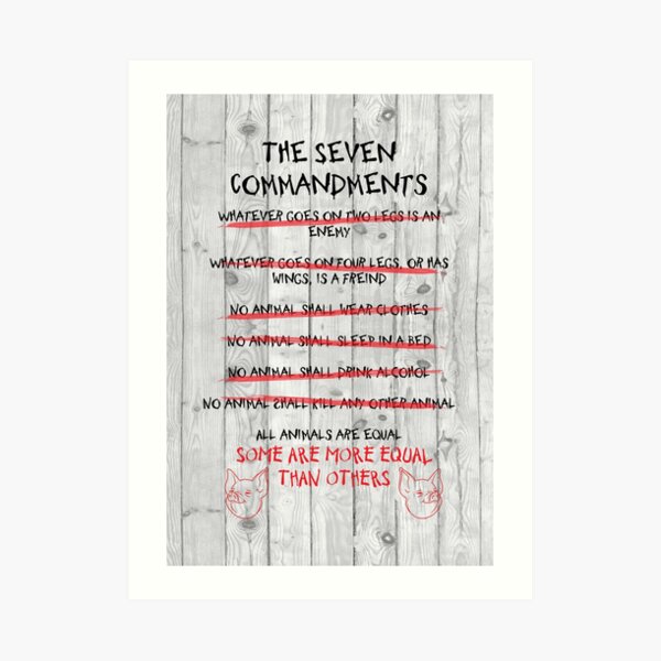 "The Seven Commandments - Animal Farm" Art Print for Sale by ...