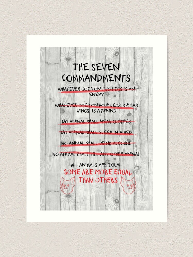 "The Seven Commandments - Animal Farm" Art Print for Sale by ...