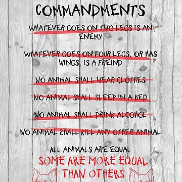 "The Seven Commandments - Animal Farm" Poster for Sale by FosterChild7 ...
