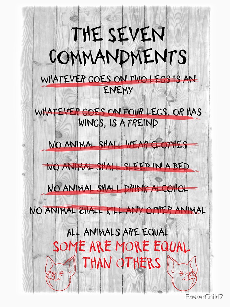 "The Seven Commandments - Animal Farm" T-shirt by FosterChild7 | Redbubble