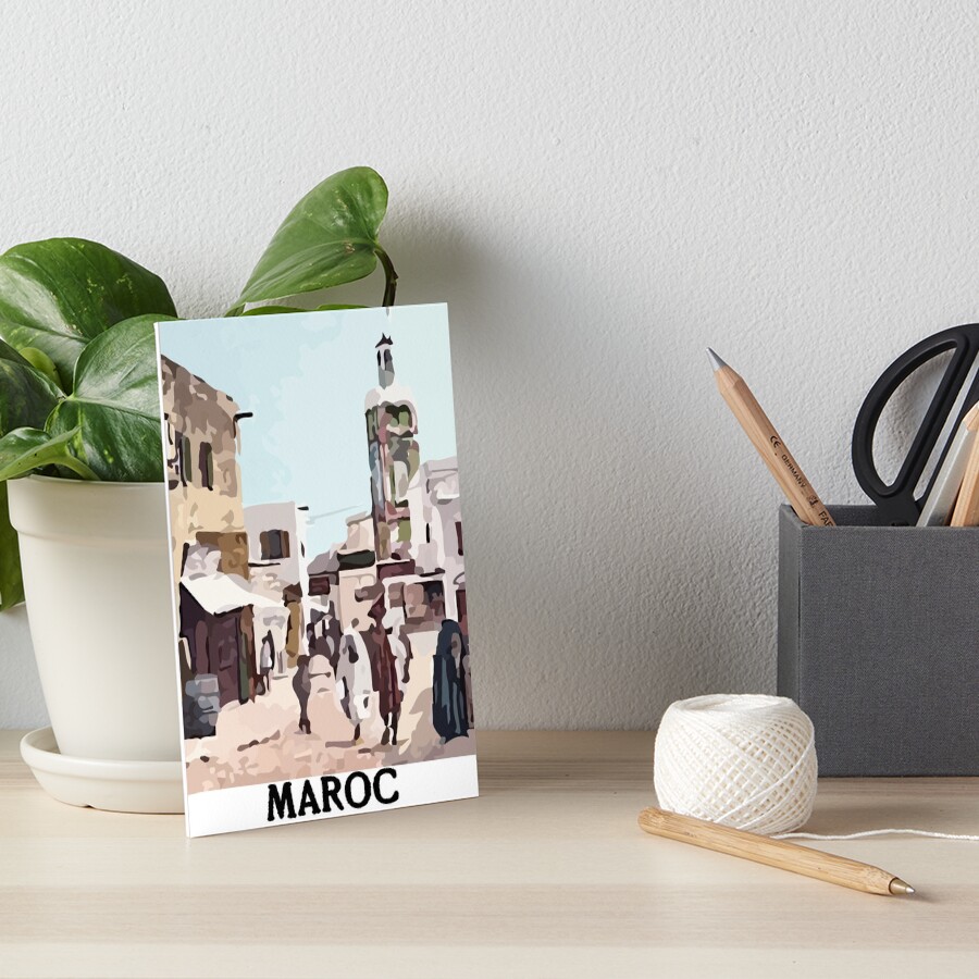 "1900s Travel Postcard Morocco" Art Board Print by WorldLily | Redbubble
