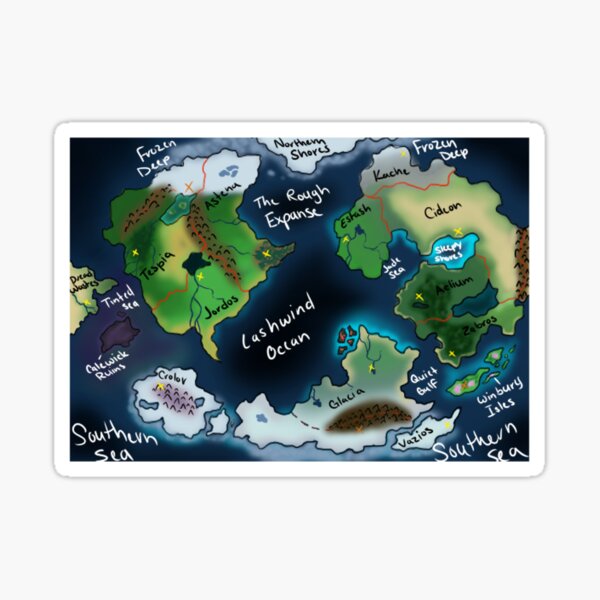 "world map" Sticker by acewendino | Redbubble