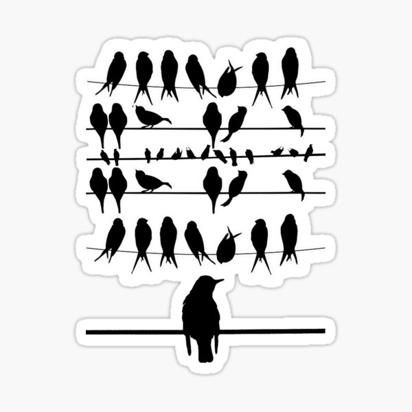 "THE BIRDS!" Sticker for Sale by thefilmmagazine | Redbubble
