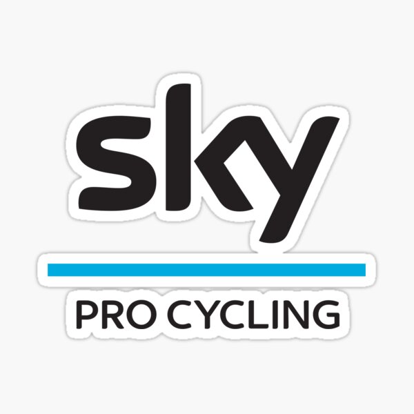 "Sky Pro Cycling - white" Sticker for Sale by sbrouleau | Redbubble