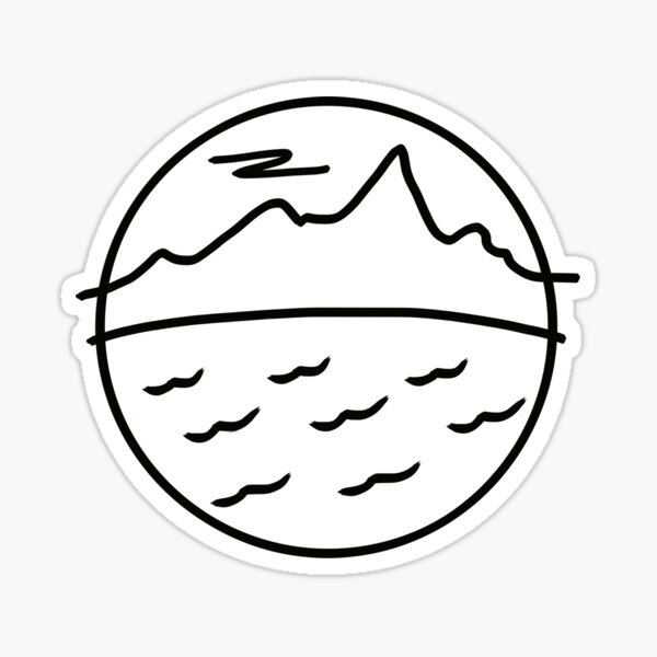"Berge Meer" Sticker von jakewashere | Redbubble