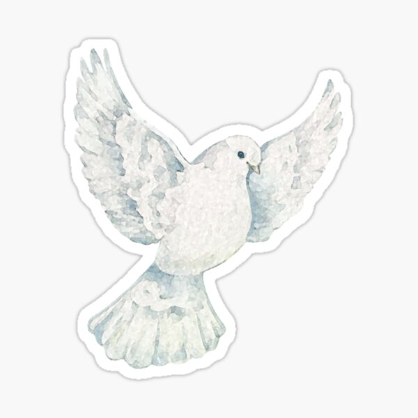 "White Dove" Sticker for Sale by ArtofPaperCraft | Redbubble