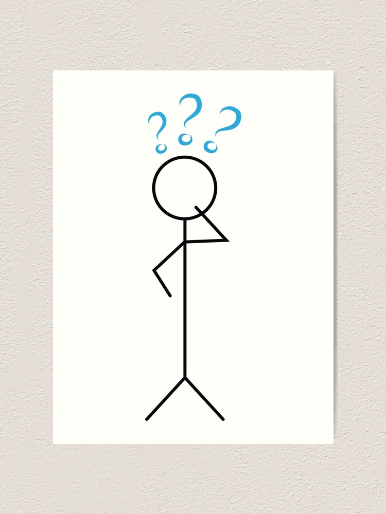 "Stick figure with question marks" Art Print for Sale by sigdesign ...