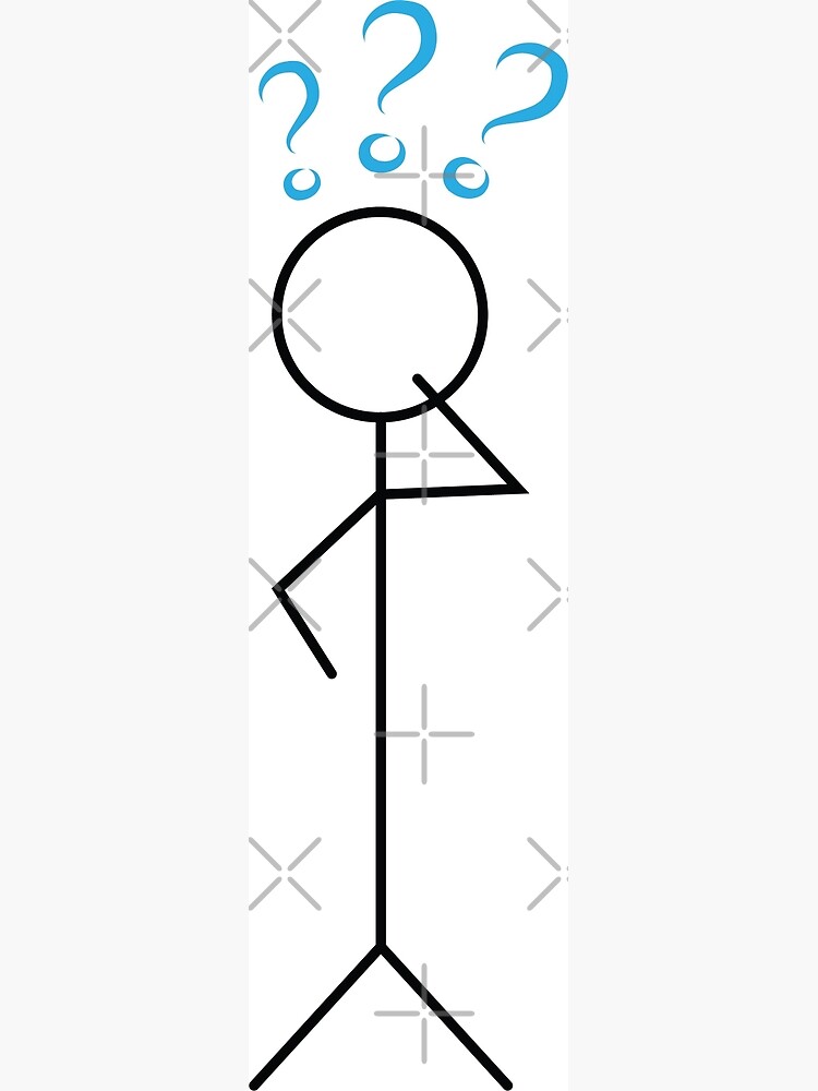 "Stick figure with question marks" Art Print for Sale by sigdesign ...