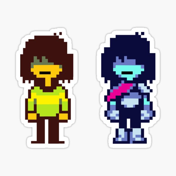 "Deltarune Kris and Battle Kris Side by side" Sticker for Sale by ...