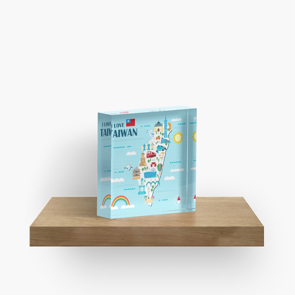 "Taiwan travel map" Sticker for Sale by totallypic | Redbubble