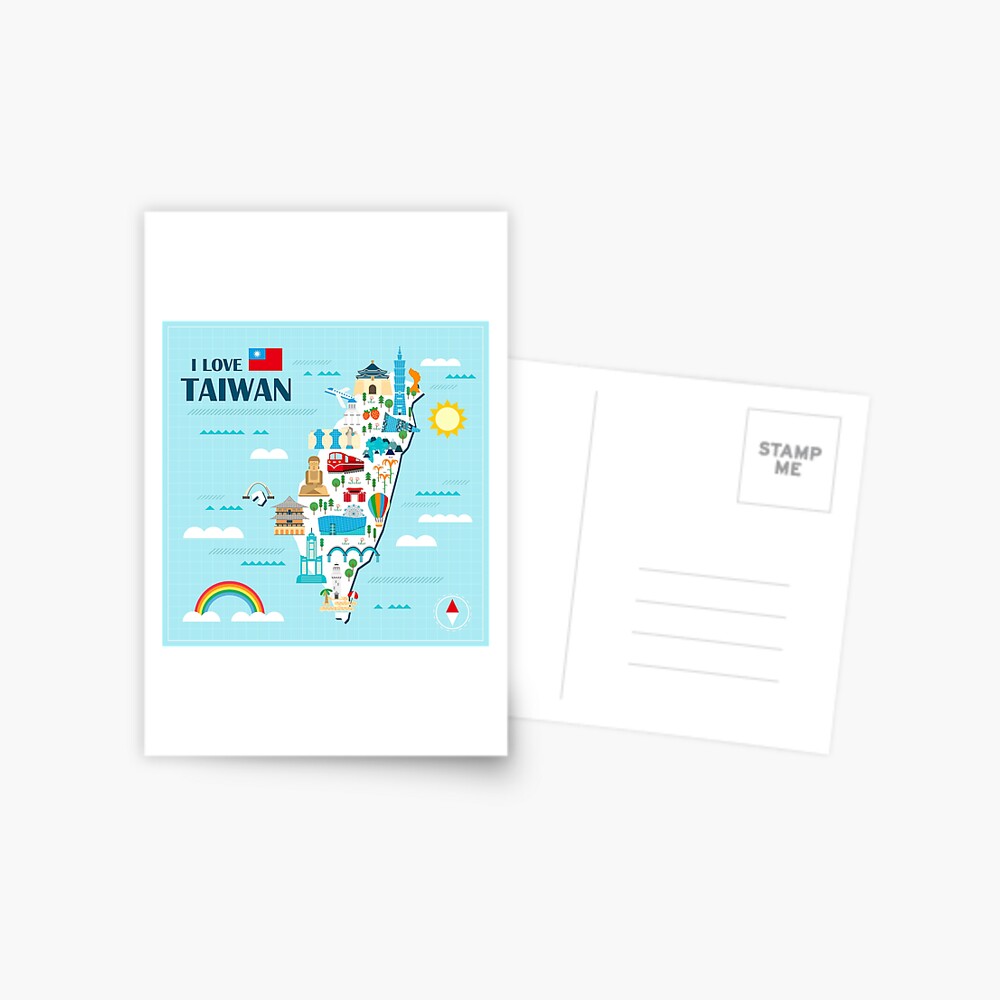 "Taiwan travel map" Sticker for Sale by totallypic | Redbubble