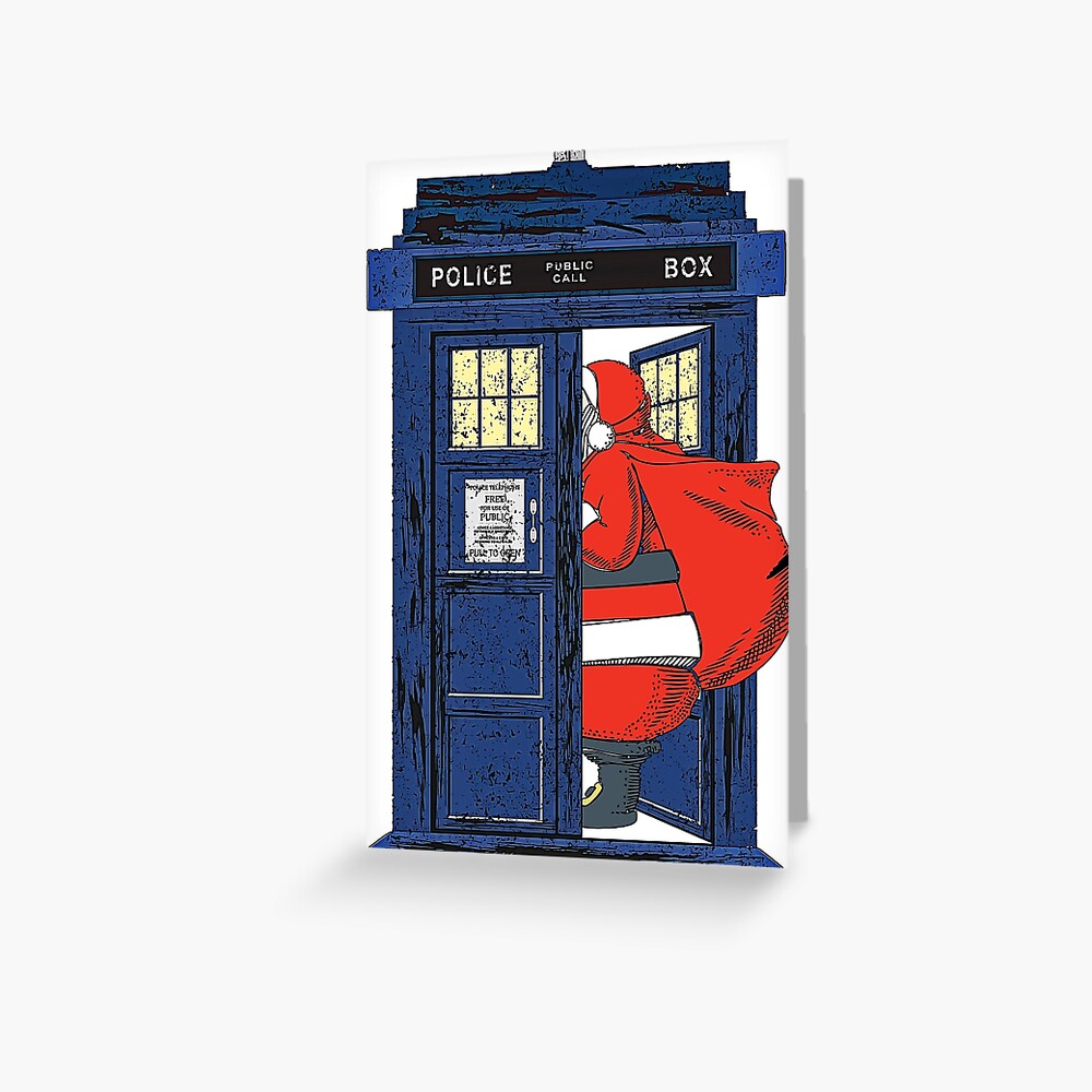 "Christmas 1822 - Nicholas Visit The Blue Police Box 1" Greeting Card ...