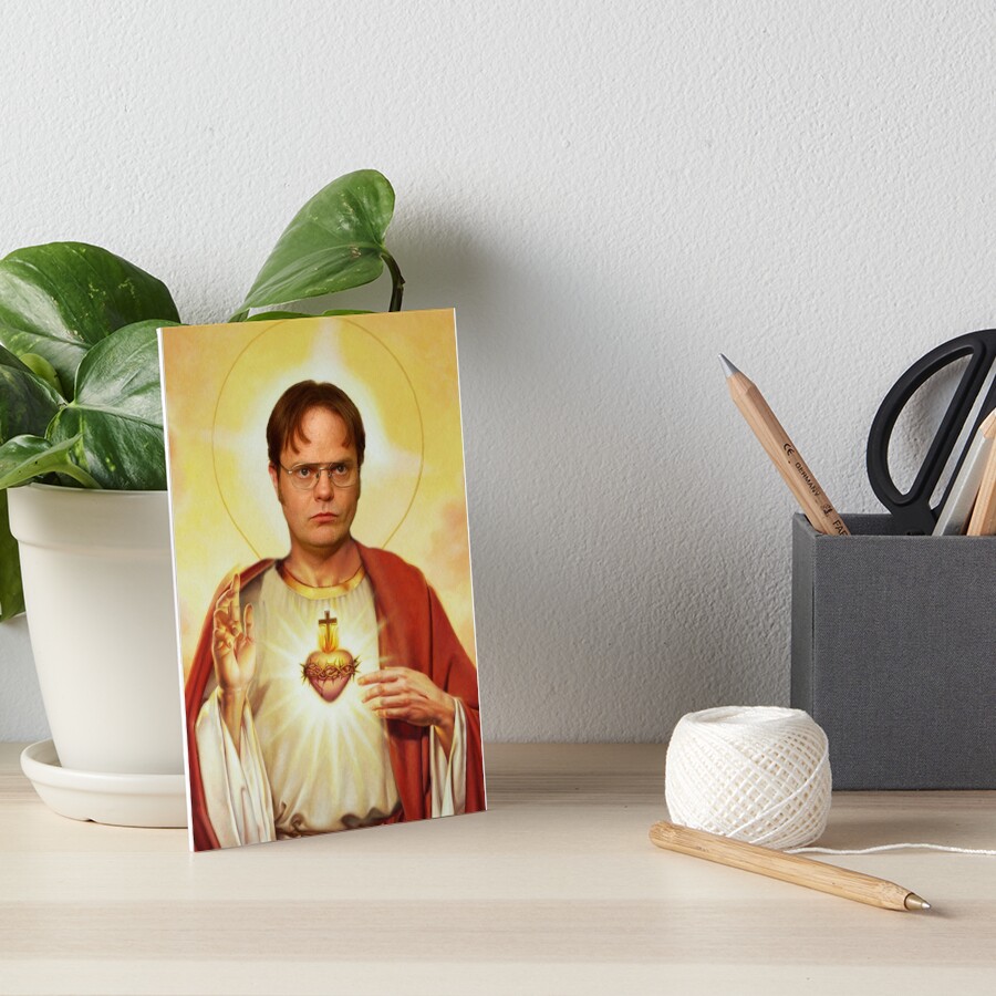 "Saint Dwight" Art Board Print by maggiecuda | Redbubble