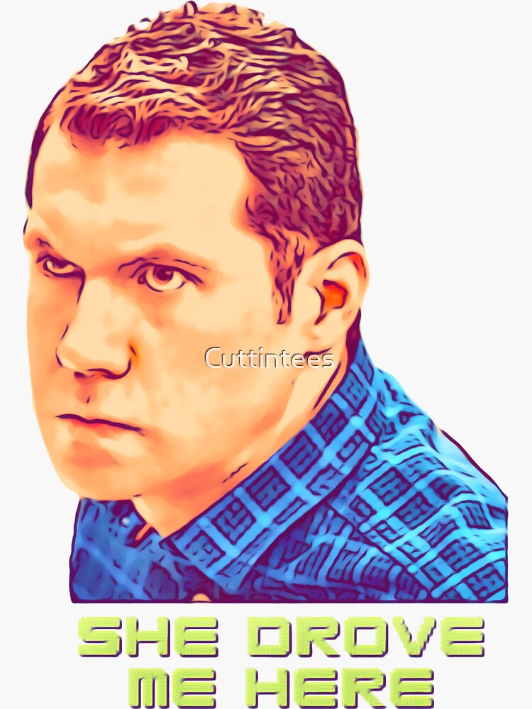 "SHE DROVE ME HERE - Craig Middlebrooks" Sticker for Sale by Cuttintees ...