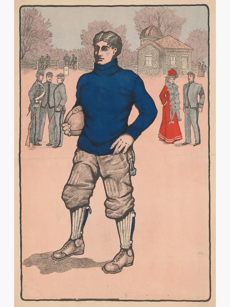 "Vintage Illustration of a Football Player (1902)" Sticker for Sale by ...
