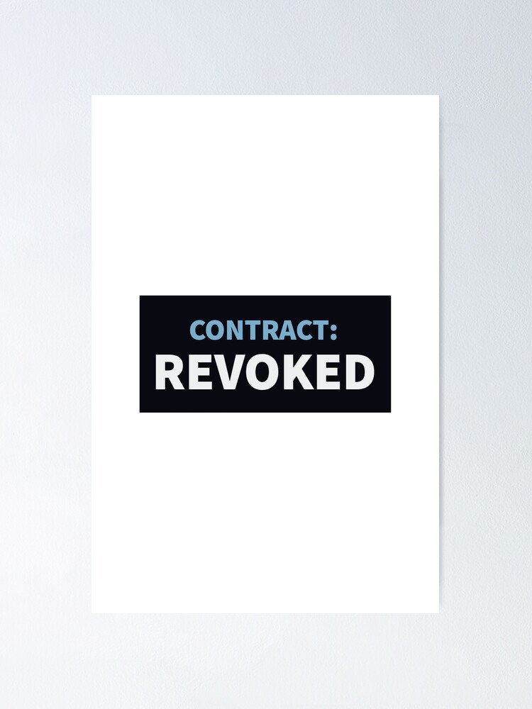 Póster «Contrato de hora cero revocado» de Freckled-Monkey | Redbubble