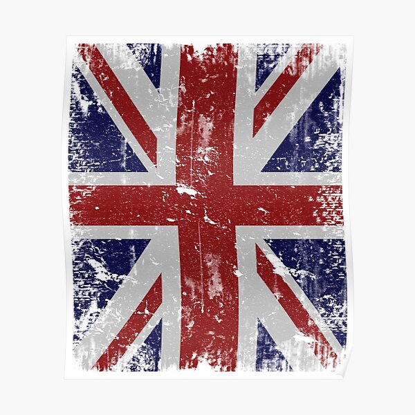 "British Flag Vintage Look" Poster by KimTee | Redbubble