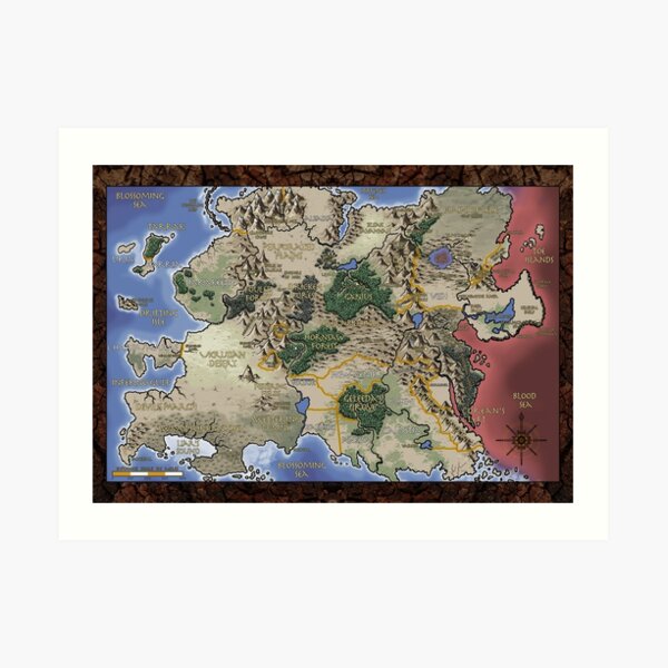 "Scarred Lands Map of Ghelspad" Art Print by TheOnyxPath | Redbubble