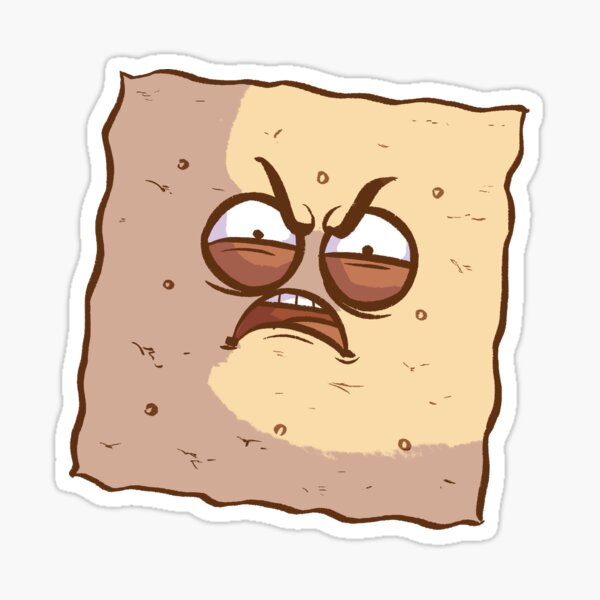 "Angry Salty Cracker" Sticker by Skulfrid | Redbubble