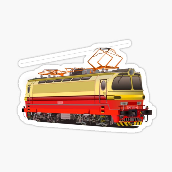 "Electric locomotive 240" Sticker for Sale by Lorenzo-CZ | Redbubble