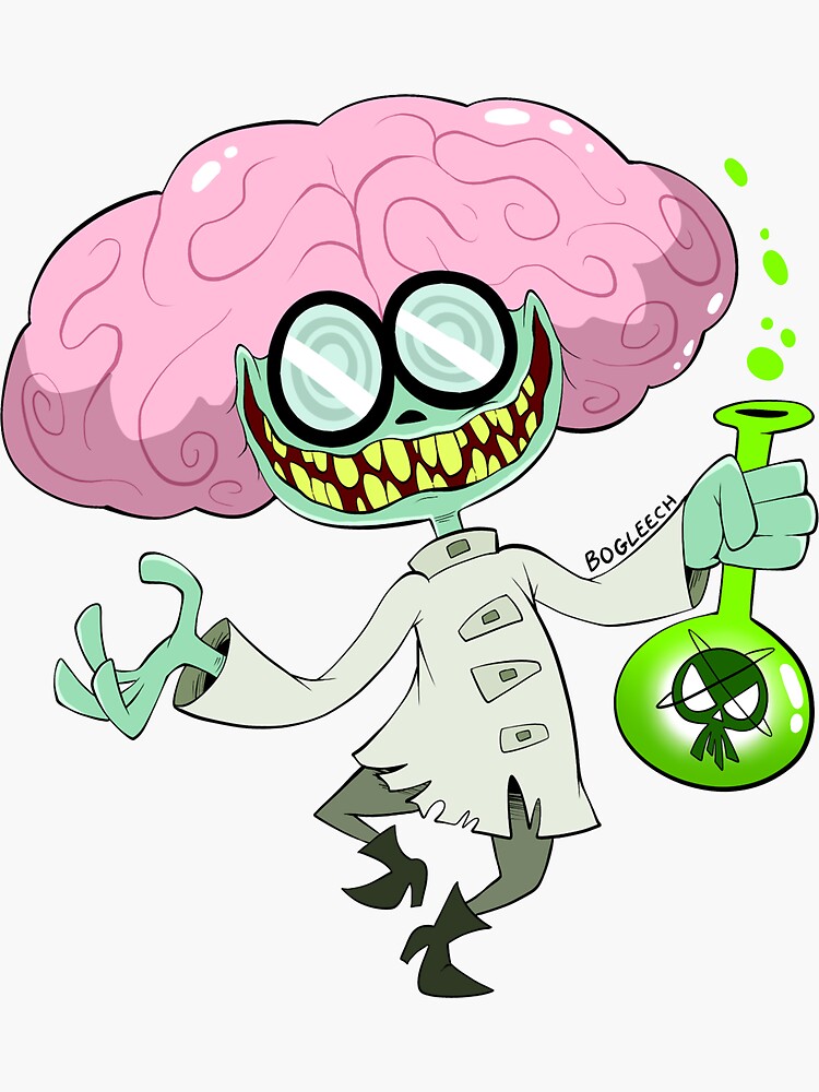 "Mad Scientist" Sticker for Sale by bogleech | Redbubble