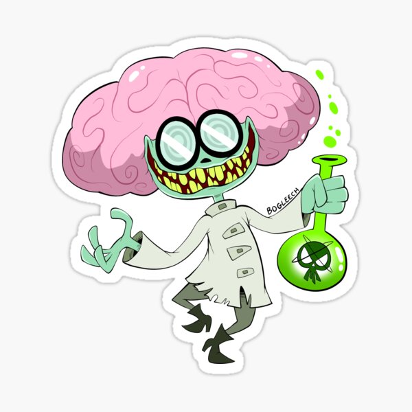 "Mad Scientist" Sticker for Sale by bogleech | Redbubble