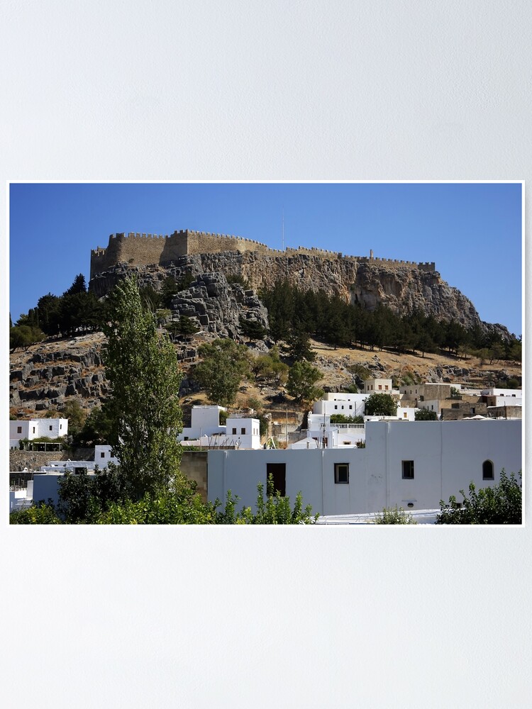 "The Acropolis at Lindos" Poster by tomg | Redbubble