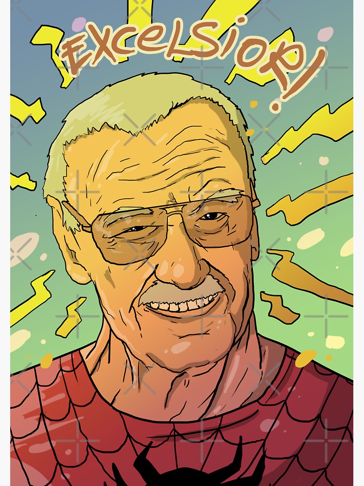 "Stan Lee" Sticker for Sale by theartofrez | Redbubble