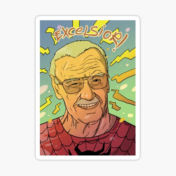 "Stan Lee" Sticker for Sale by theartofrez | Redbubble