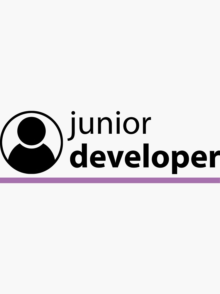 "Junior Developer" Sticker for Sale by Evelyus | Redbubble