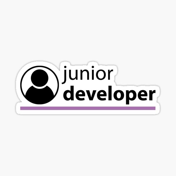 "Junior Developer" Sticker for Sale by Evelyus | Redbubble
