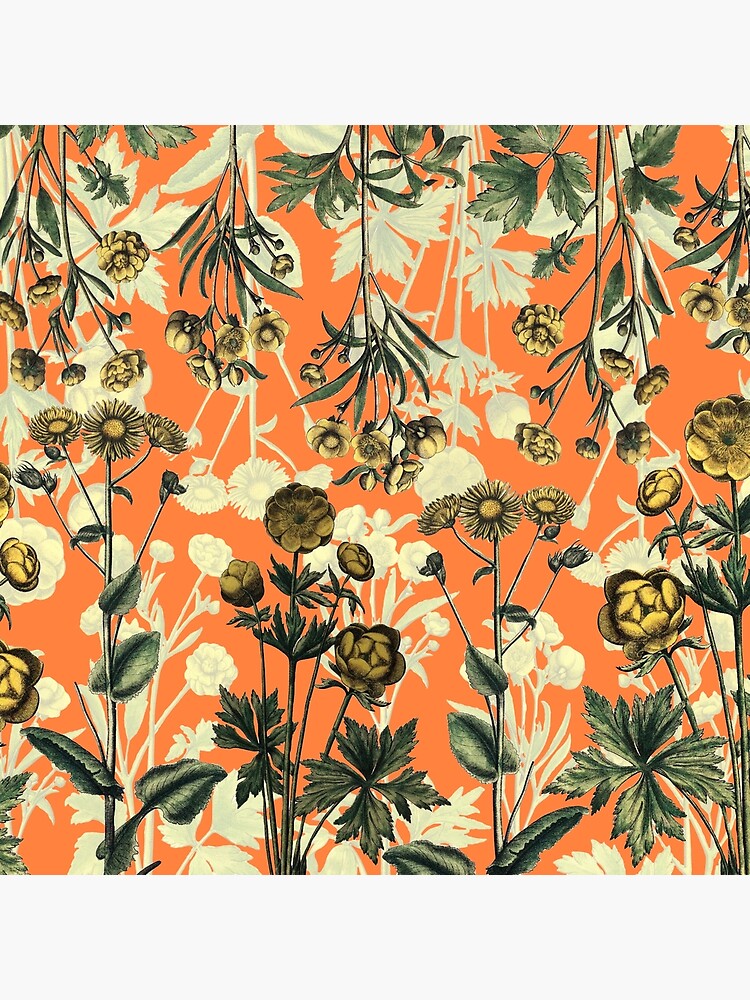 "orage Flowers Pattern" Photographic Print for Sale by franciscomff ...