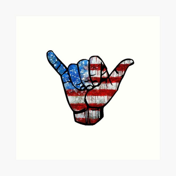 "Hang Loose - Drip Flag" Art Print for Sale by kerrazyyy | Redbubble