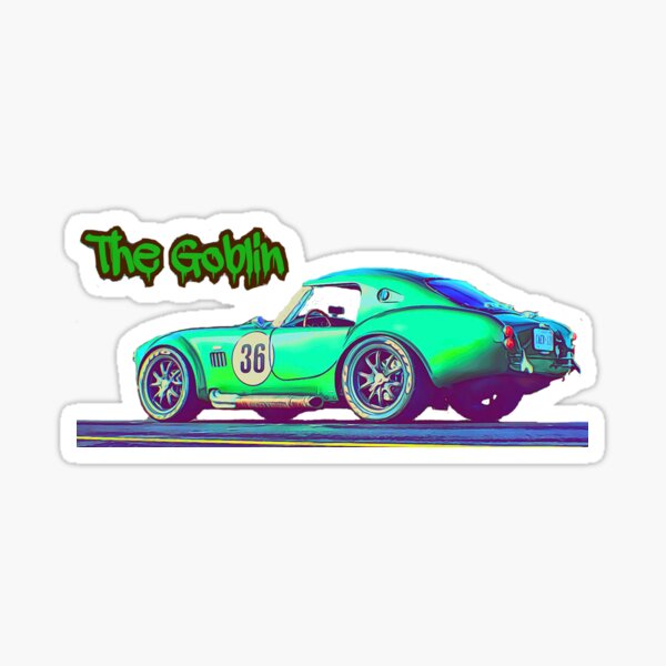 "AC Shelby Cobra The Goblin " Sticker by samcarlegion | Redbubble